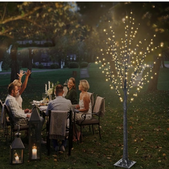 Accents | New 5 Ft 40 Led Lighted Birch Tree With Twinkle Lights Timer ...